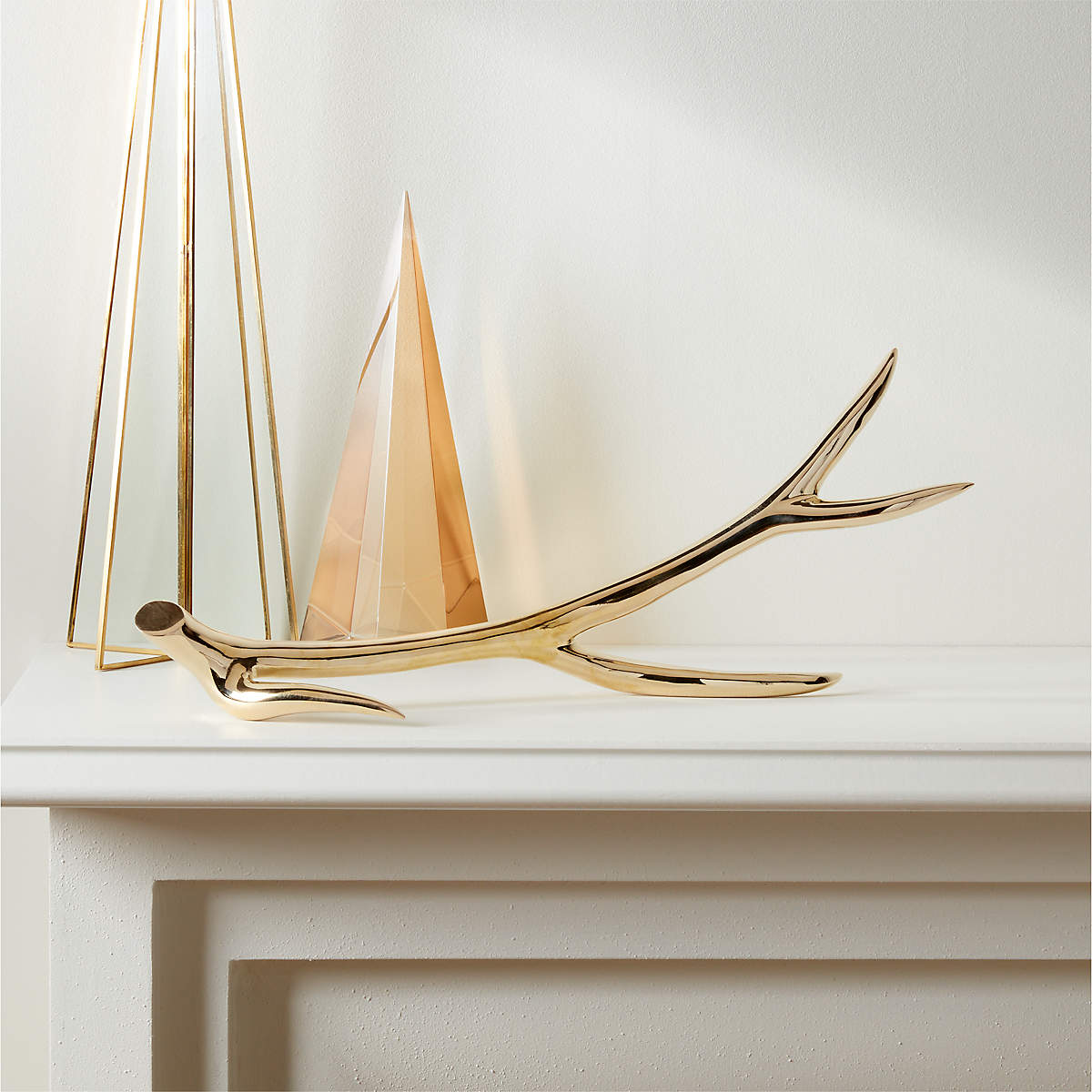 Dasher Brass Decorative Antler + Reviews | CB2 Canada