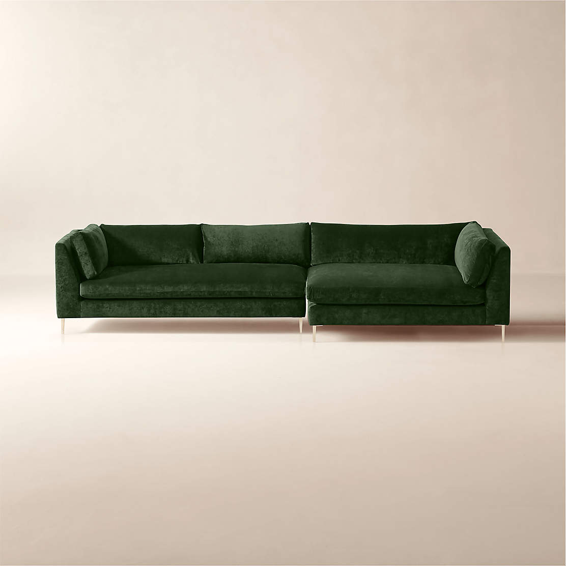 Decker 2-Piece Sectional Sofa with Right Arm Chaise Luca Eclipse | CB2 ...