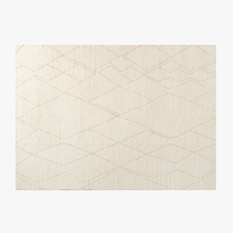 Diamant Hand-Knotted Warm White Wool Area Rug 10'x14' by Ackerman ...