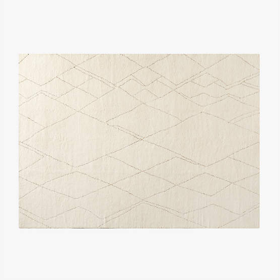 Marrin Modern White Wool Area Rug 10'x14' + Reviews | CB2