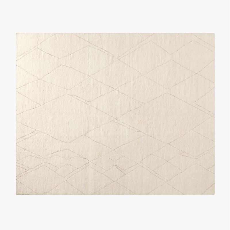 Diamant Hand-Knotted Warm White Wool Area Rug 12'x15' by Ackerman ...