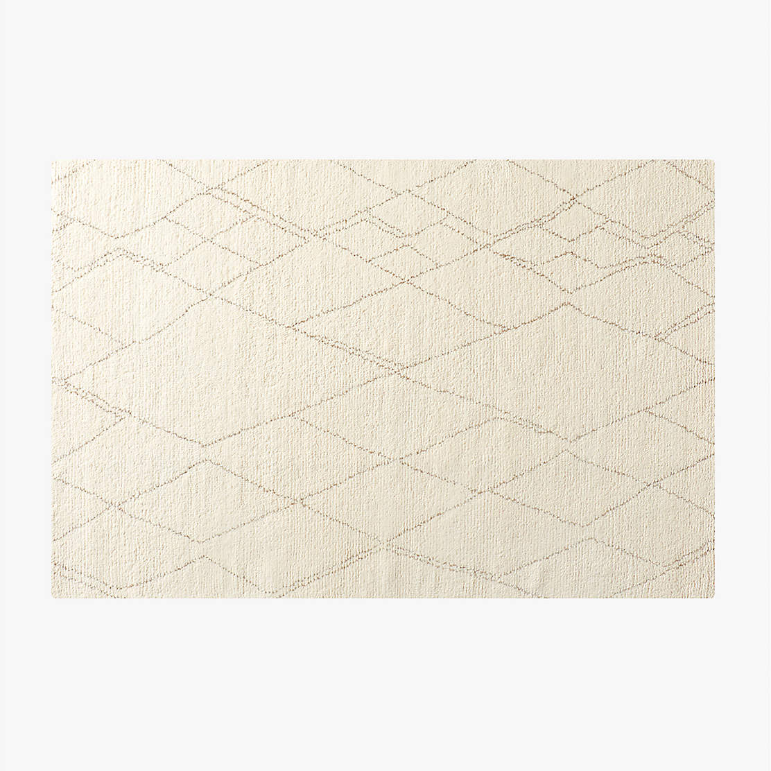 Keen Hand-Knotted White Viscose Area Rug 6'x9' + Reviews | CB2