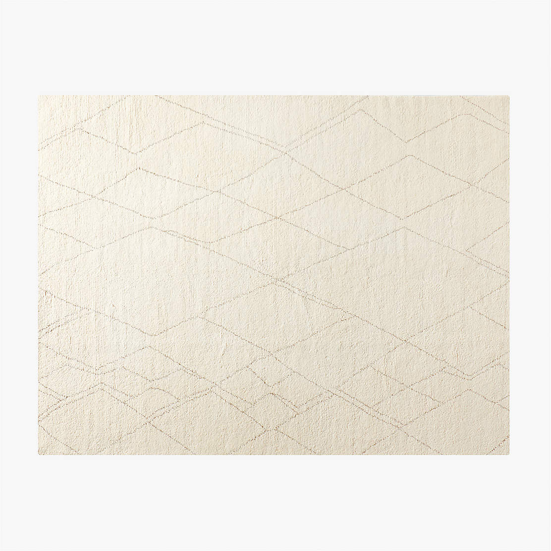 Marrin Modern White Wool Area Rug 9'x12' + Reviews | CB2
