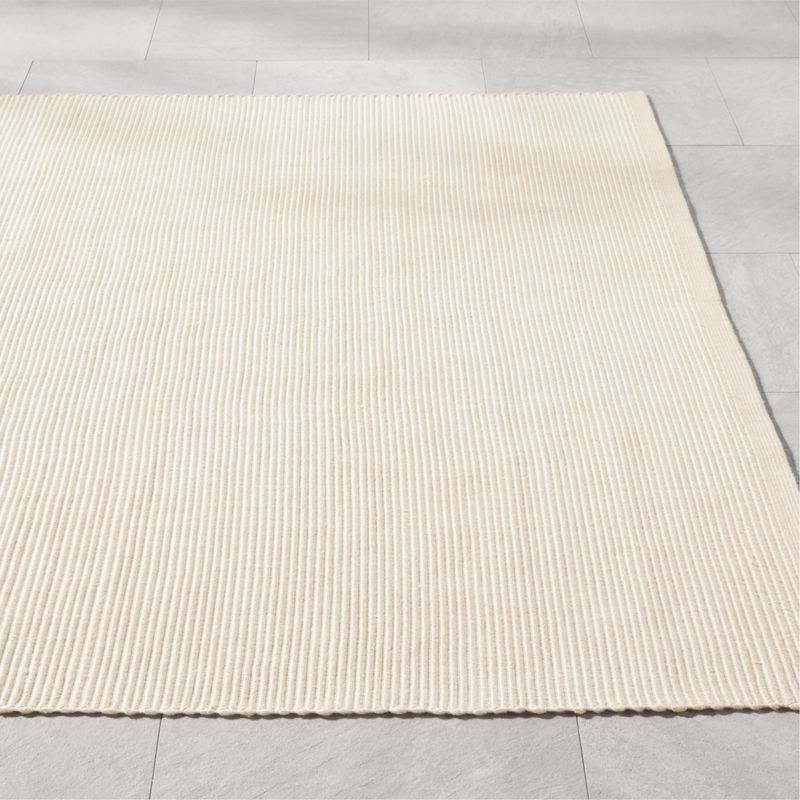 Diver Handwoven Ribbed Neutral Indoor/Outdoor Performance Area Rug 5'x8 ...