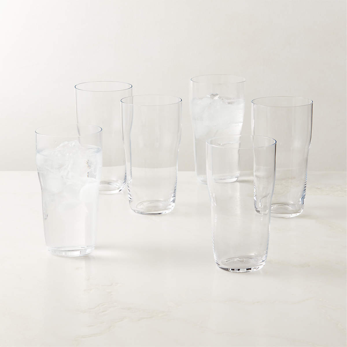 Downtown Cooler Glasses Set of 6 + Reviews | CB2