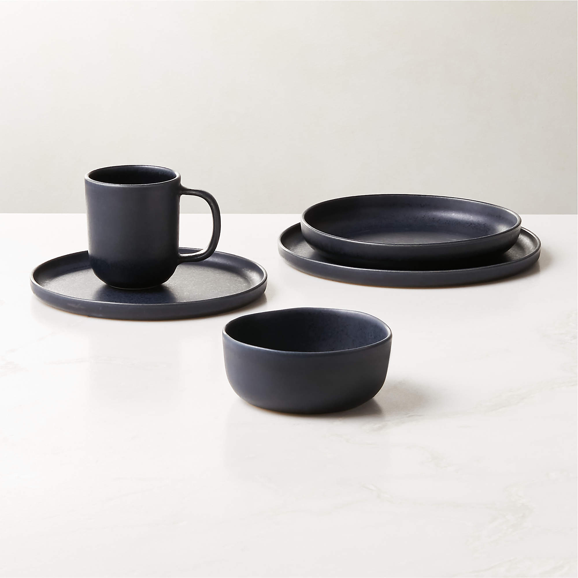 Drift Dark Blue Dinnerware Set | CB2