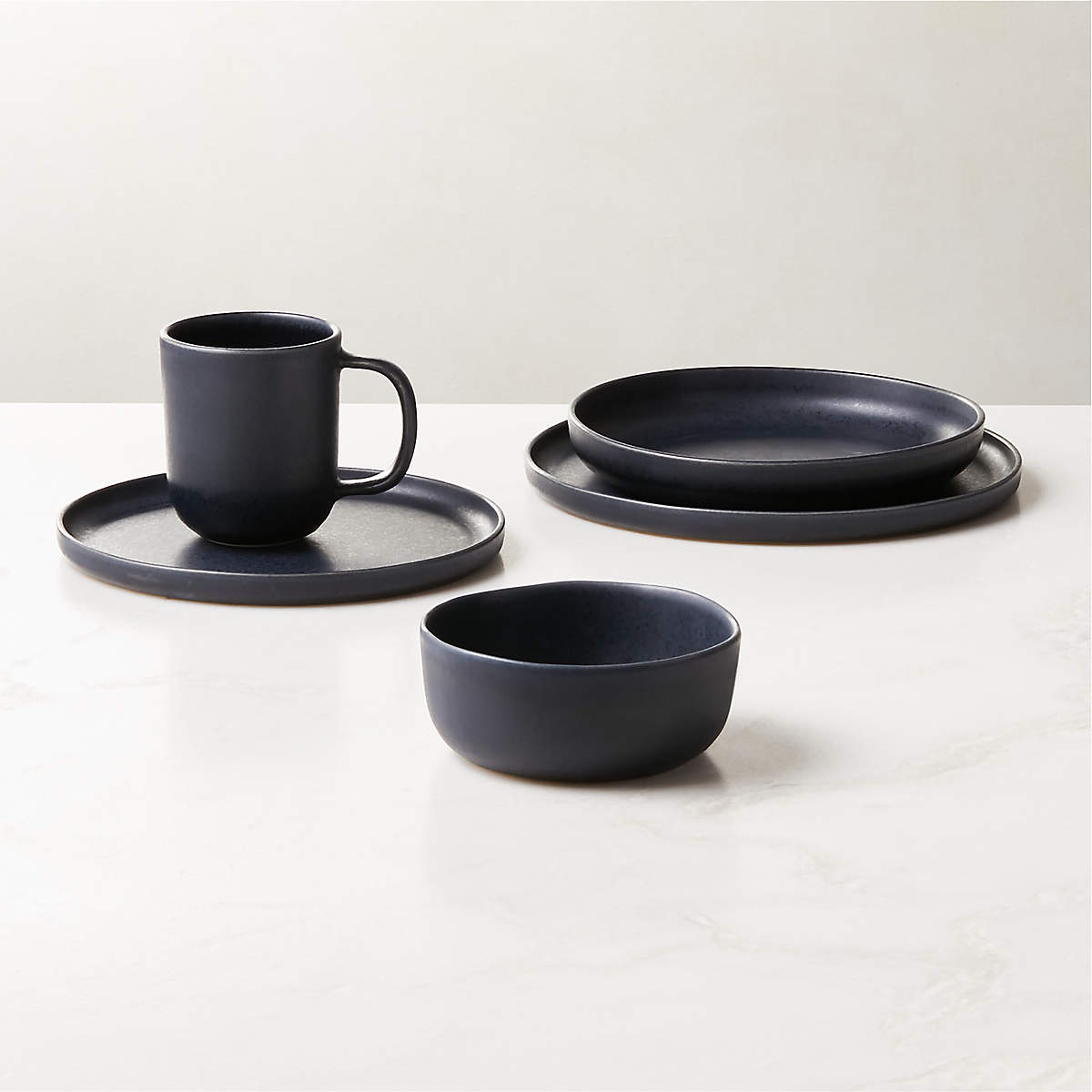 Drift Dark Blue Dinnerware Set | CB2