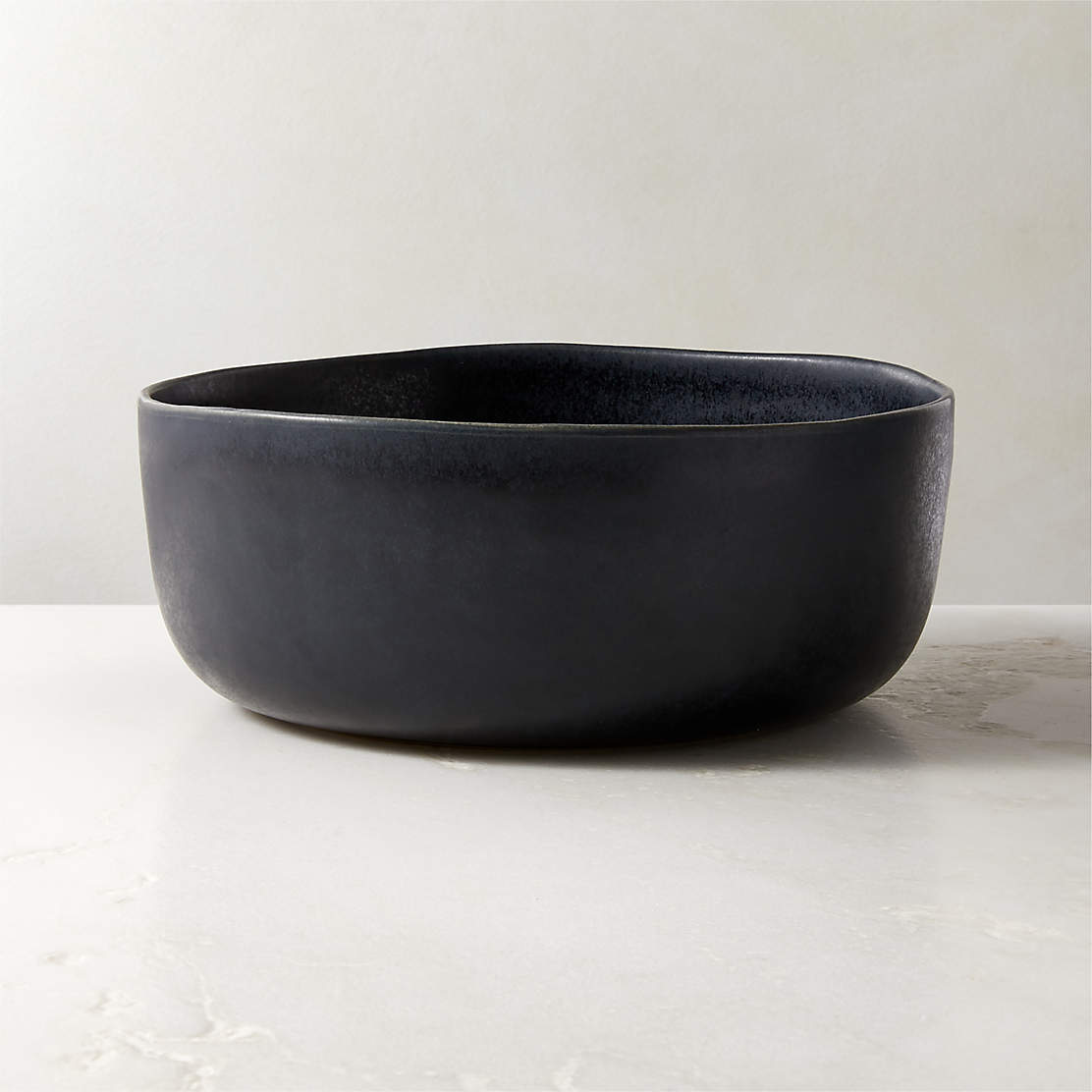 Drift Dark Blue Pasta Bowl with Reactive Glaze + Reviews | CB2