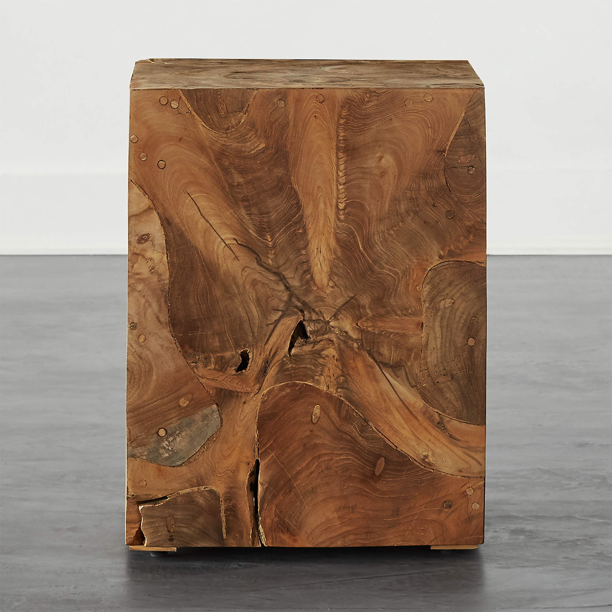 Drift Natural Teak Root Modern Side Table + Reviews | CB2 Canada