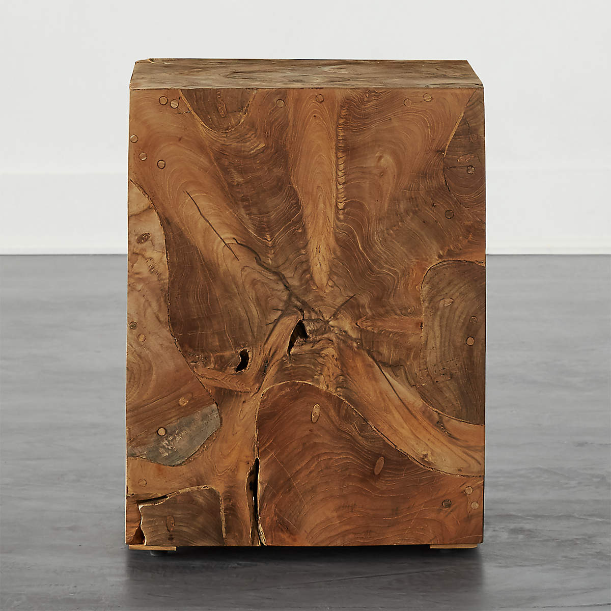 Drift Natural Teak Root Modern Side Table + Reviews | CB2 Canada