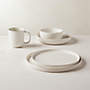 Drift Modern 4-Piece White Dinnerware Set with Soup Bowl + Reviews | CB2