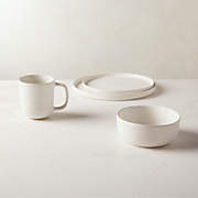 Drift Modern 4-Piece White Dinnerware Set with Soup Bowl + Reviews | CB2 Canada