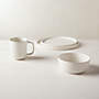 Drift Modern 4-Piece White Dinnerware Set with Soup Bowl + Reviews | CB2