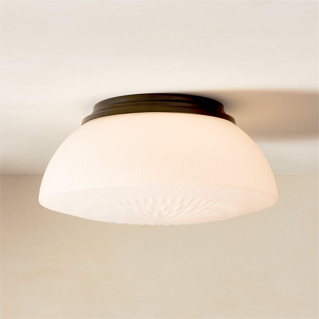 Bell Black Flush Mount Light + Reviews | CB2 Canada