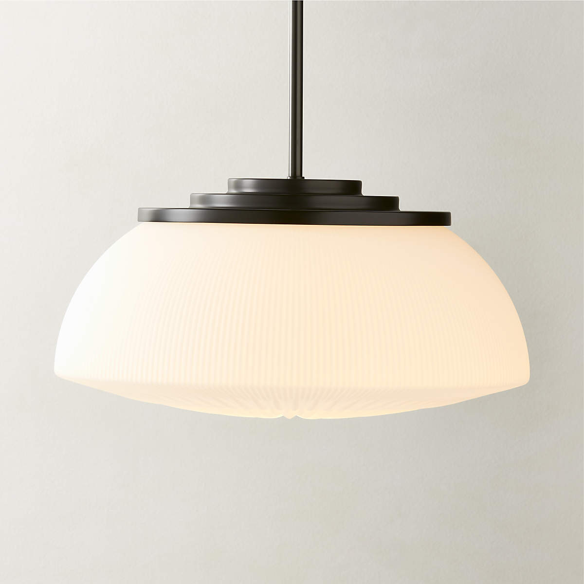 Dufrene Matte Black Modern Pendant Light + Reviews | CB2