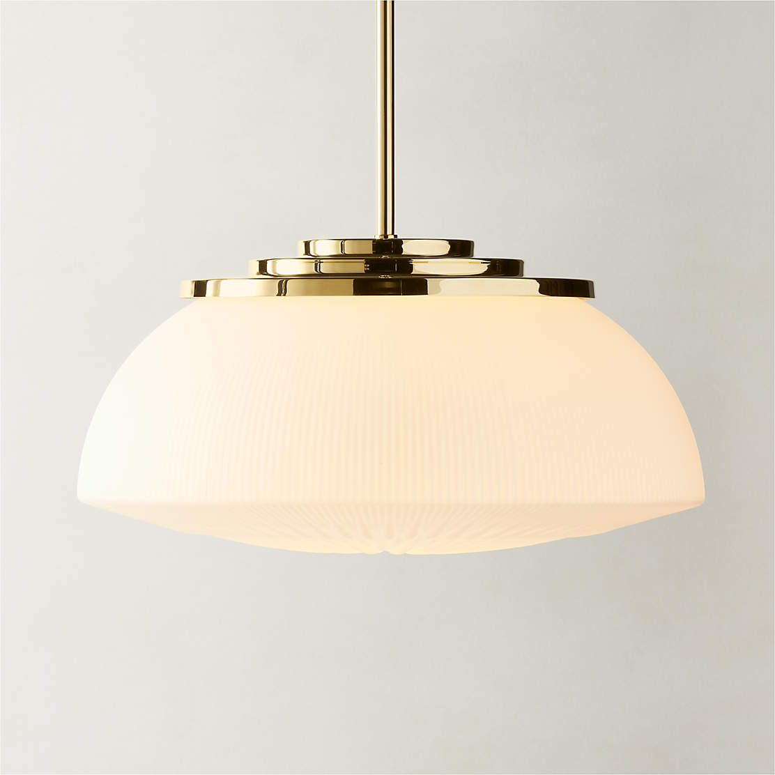 Brio Modern Polished Brass Pendant Light + Reviews | CB2 Canada