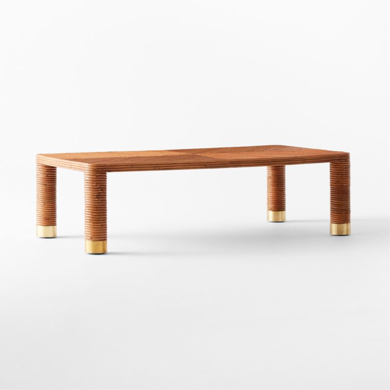 Edie Rectangular Rattan Coffee Table + Reviews | CB2