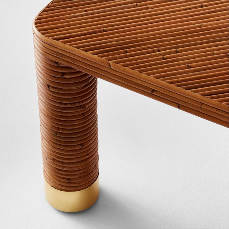 Edie Rectangular Rattan Coffee Table + Reviews | CB2