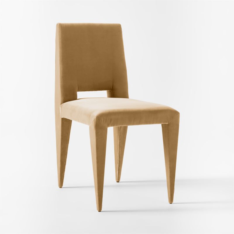 Editor Camel Upholstered Dining Chair + Reviews | CB2
