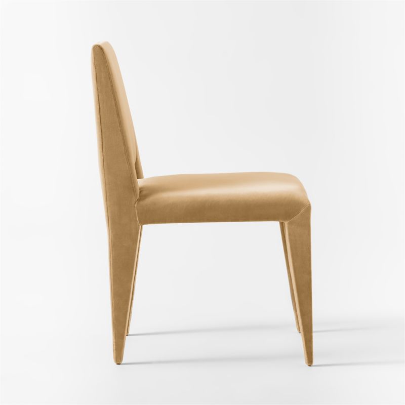 Editor Camel Upholstered Dining Chair + Reviews | CB2