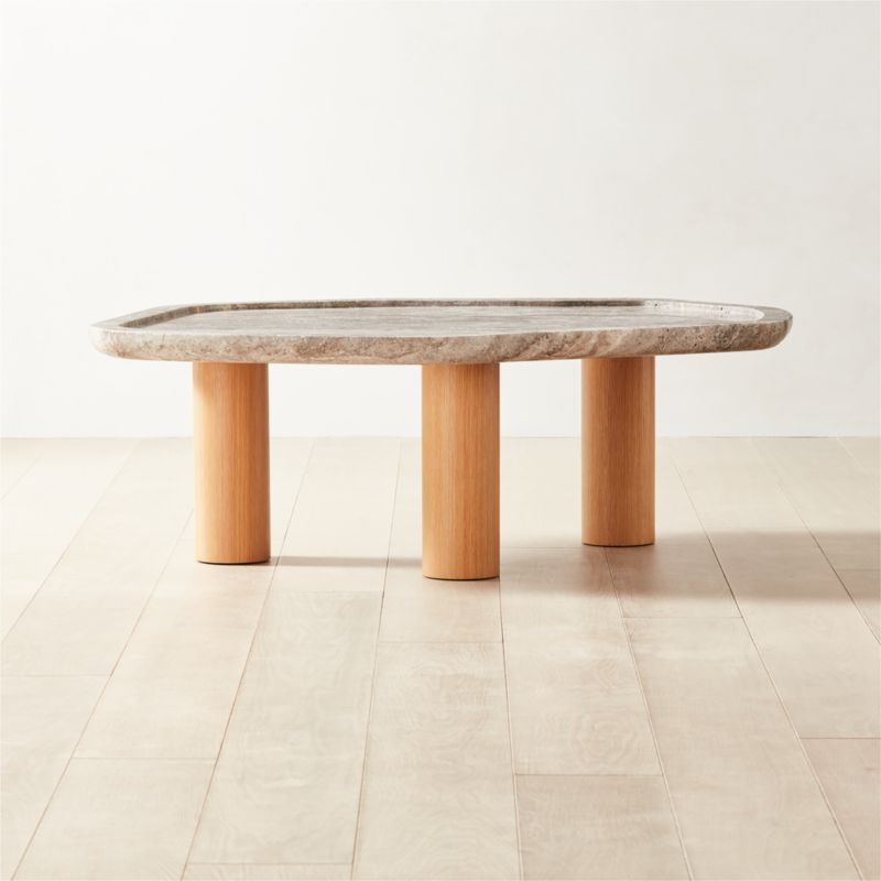 El Verano Travertine Coffee Table | CB2