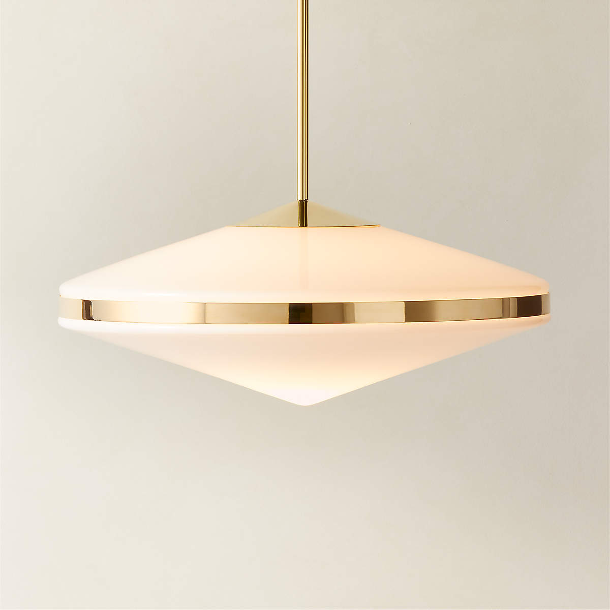Elayna Polished Brass Pendant Light + Reviews | CB2
