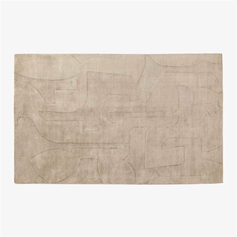 Eleyne Handloomed Coco Brown TENCEL Lyocell Area Rug 5'x8' + Reviews | CB2