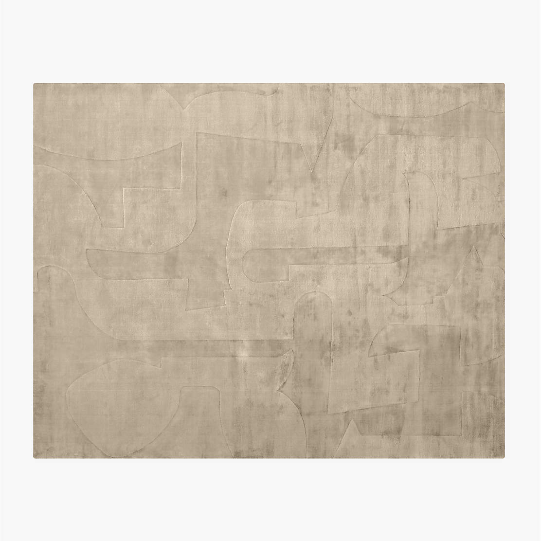 Eleyne Handloomed Ivory TENCEL Lyocell Rug Swatch 12"x12" | CB2
