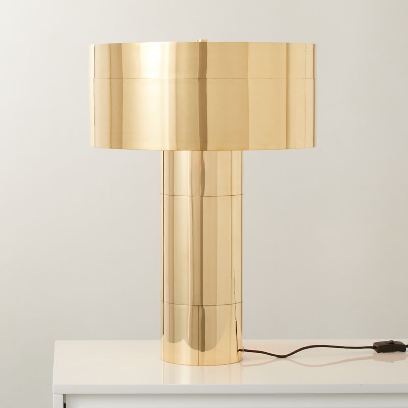 Elliat Unlacquered Brass Table Lamp + Reviews | CB2