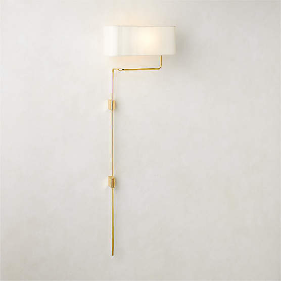 Mantis Swivel Wall Sconce Brass + Reviews | CB2