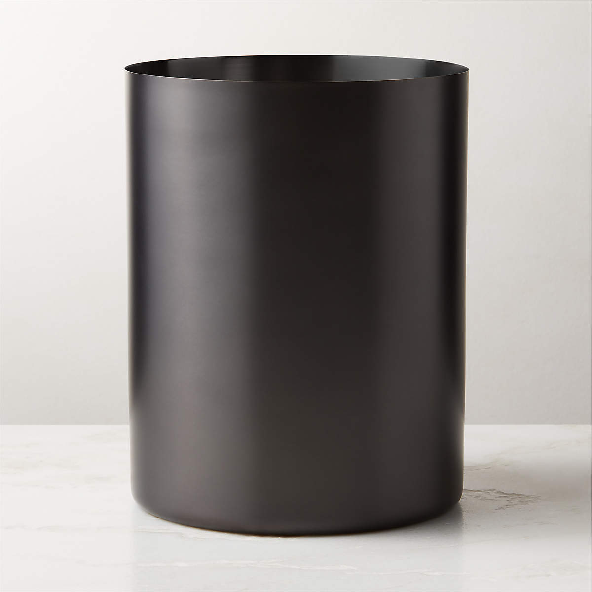 Elton Modern Metal Wastebasket + Reviews | CB2