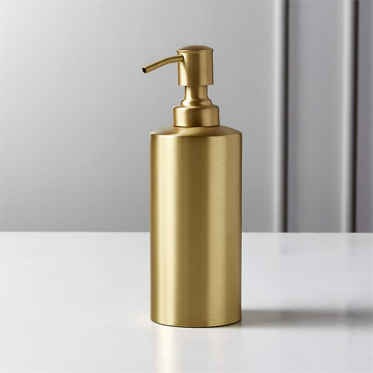 Elton Brushed Brass Soap Pump + Reviews | CB2