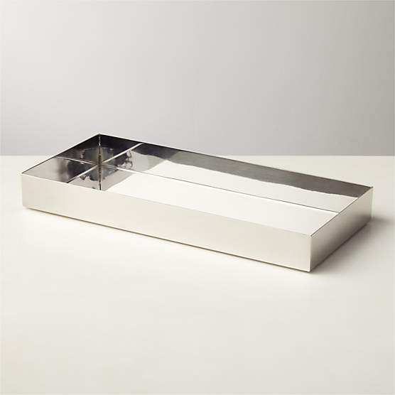 Griffith Stainless Steel Bar Tray + Reviews | CB2