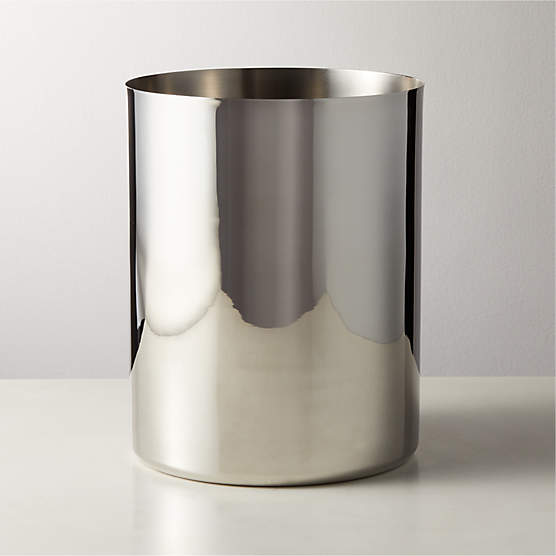 Elton Modern Metal Wastebasket + Reviews | CB2 Canada