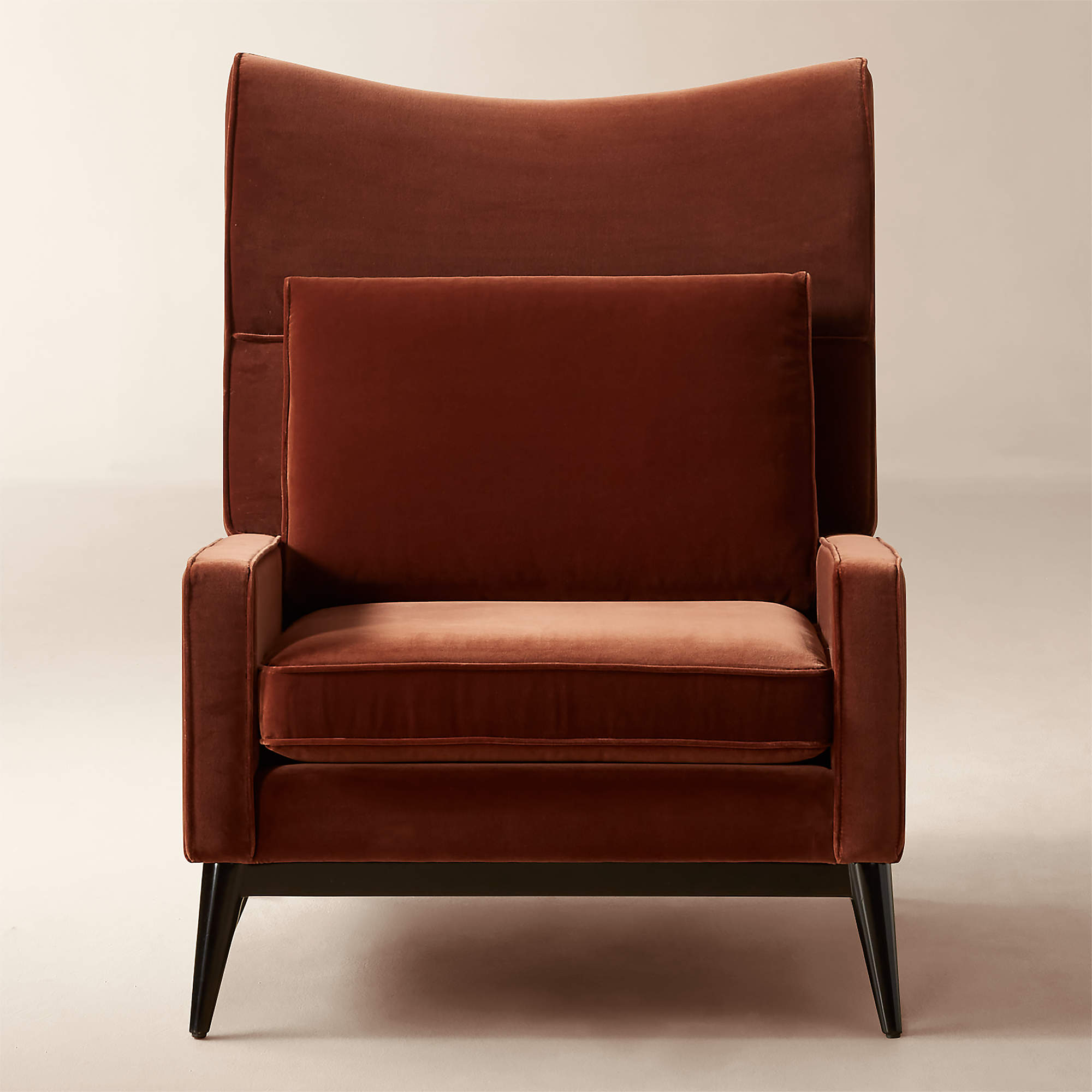 Embassy Bronze Brown Velvet Lounge Chair Model 314 by Paul McCobb | CB2