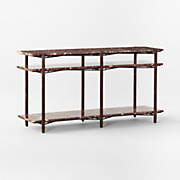 Ember Modern Red Marble Console Table | CB2