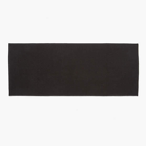 Waffle Black Doormat + Reviews | CB2