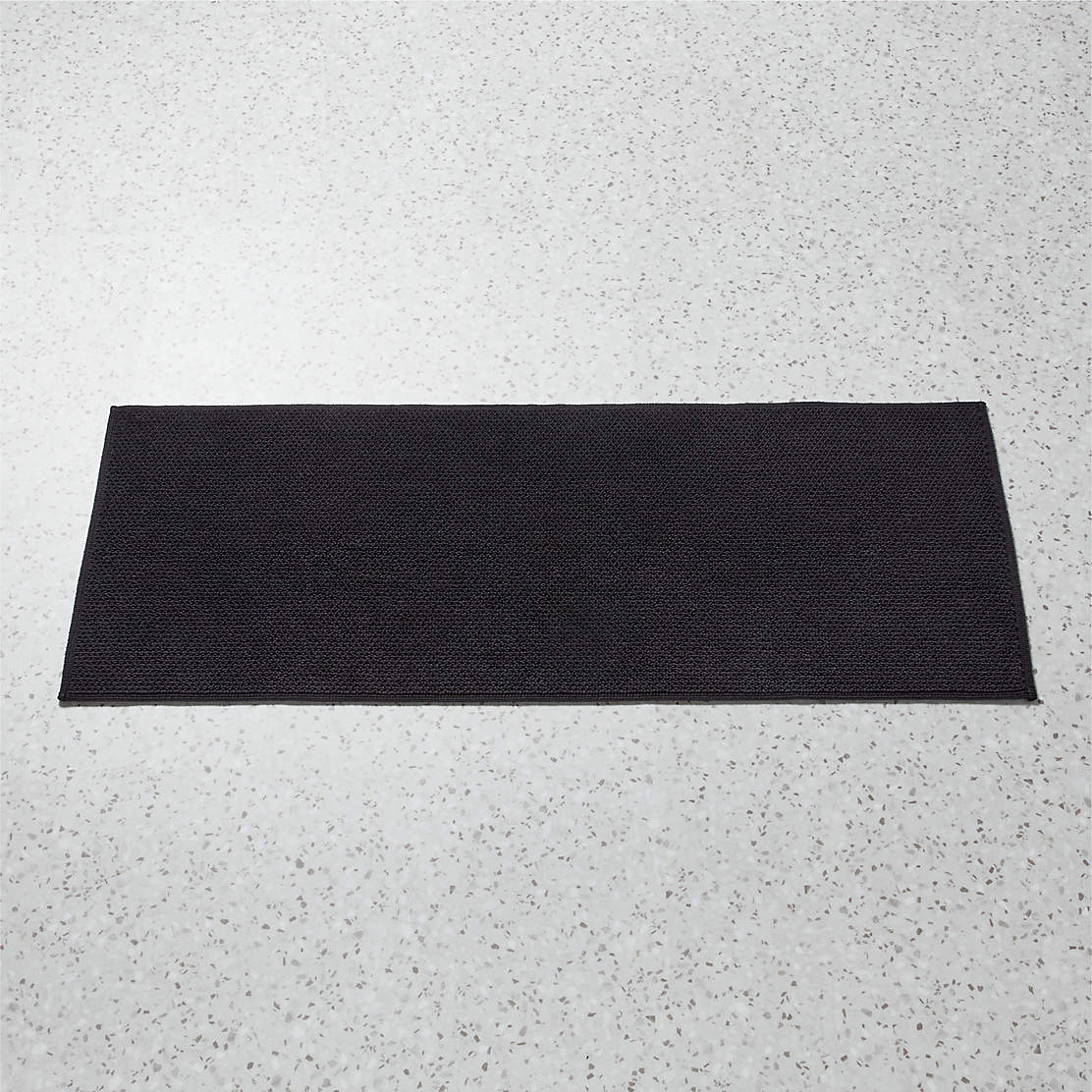 Kalani Organic Cotton Black Bath Runner Rug 24"x60" + Reviews | CB2