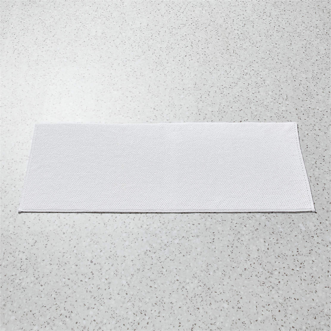 Kalani Organic Cotton White Bath Runner Rug 24"x60" + Reviews | CB2