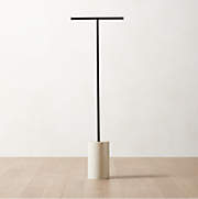 Brenin Black Coat Rack with Ivory Enameled Base | CB2