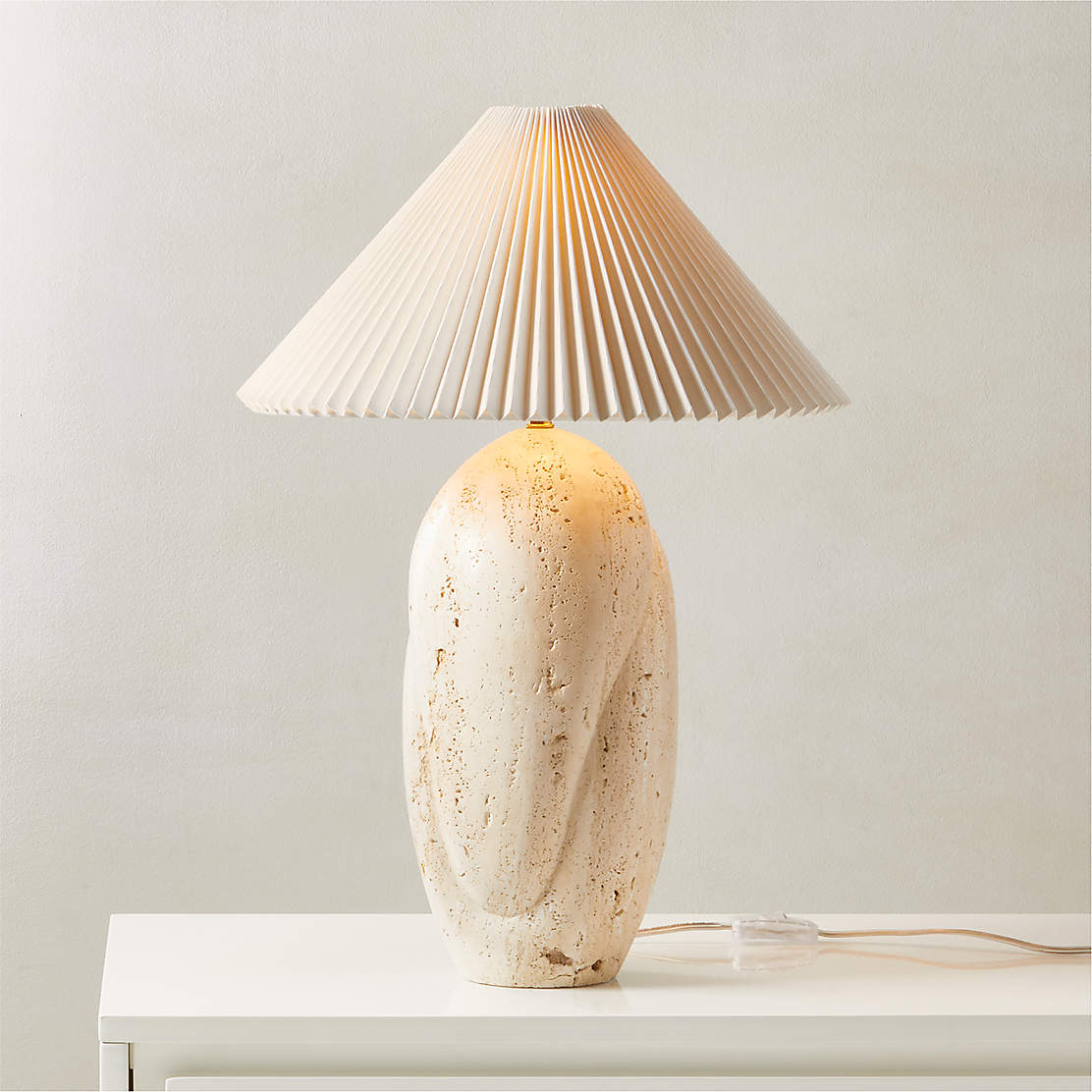 Senza White Glass Table Lamp Reviews Cb2 3082