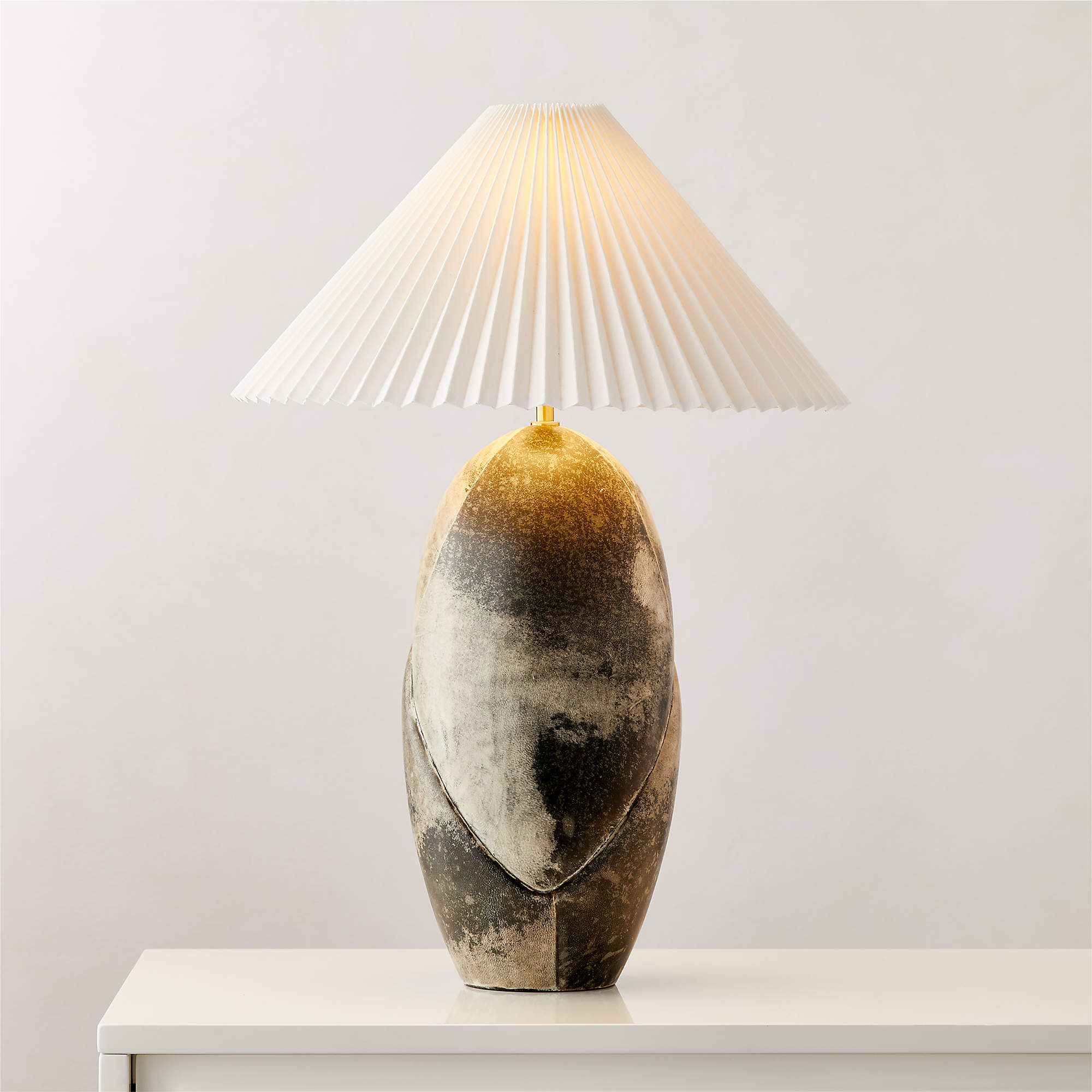 Enora Pieced Vellum Table Lamp | CB2