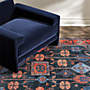 Eros Hand-Knotted Red and Blue Area Rug 6'x9' + Reviews | CB2