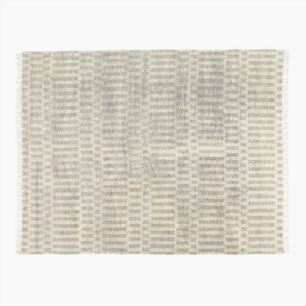 Esme Ivory/Tan Hand-Knotted Area Rug 9'x12' + Reviews | CB2