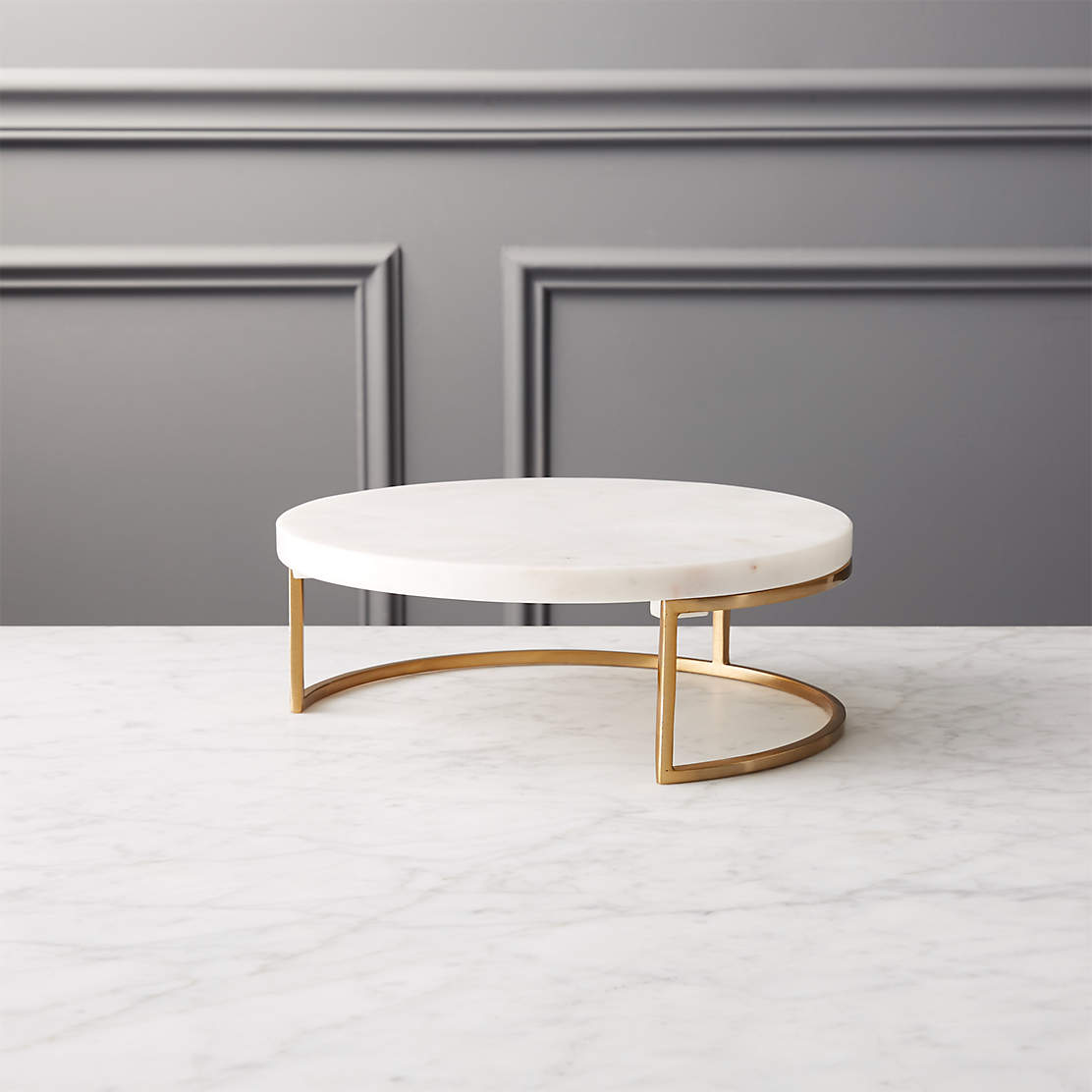 Essex Marble Cake Stand/Server Large + Reviews | CB2