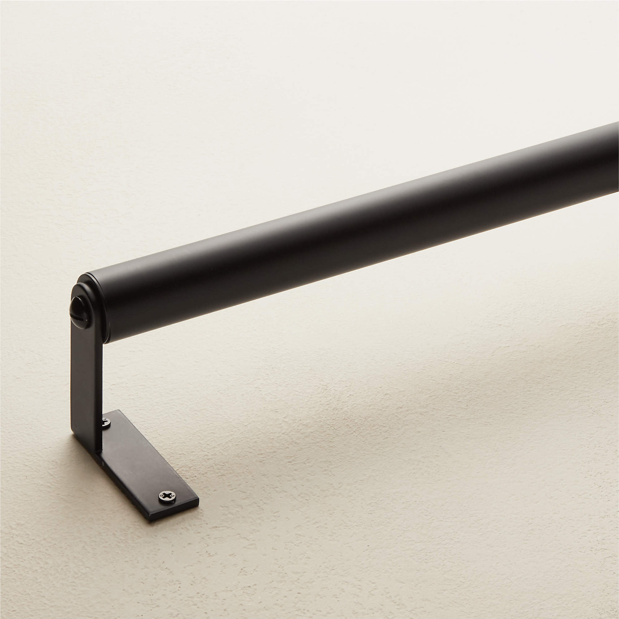 Essential Modern Black Curtain Rod 28"-48"x1.25" + Reviews | CB2 Canada