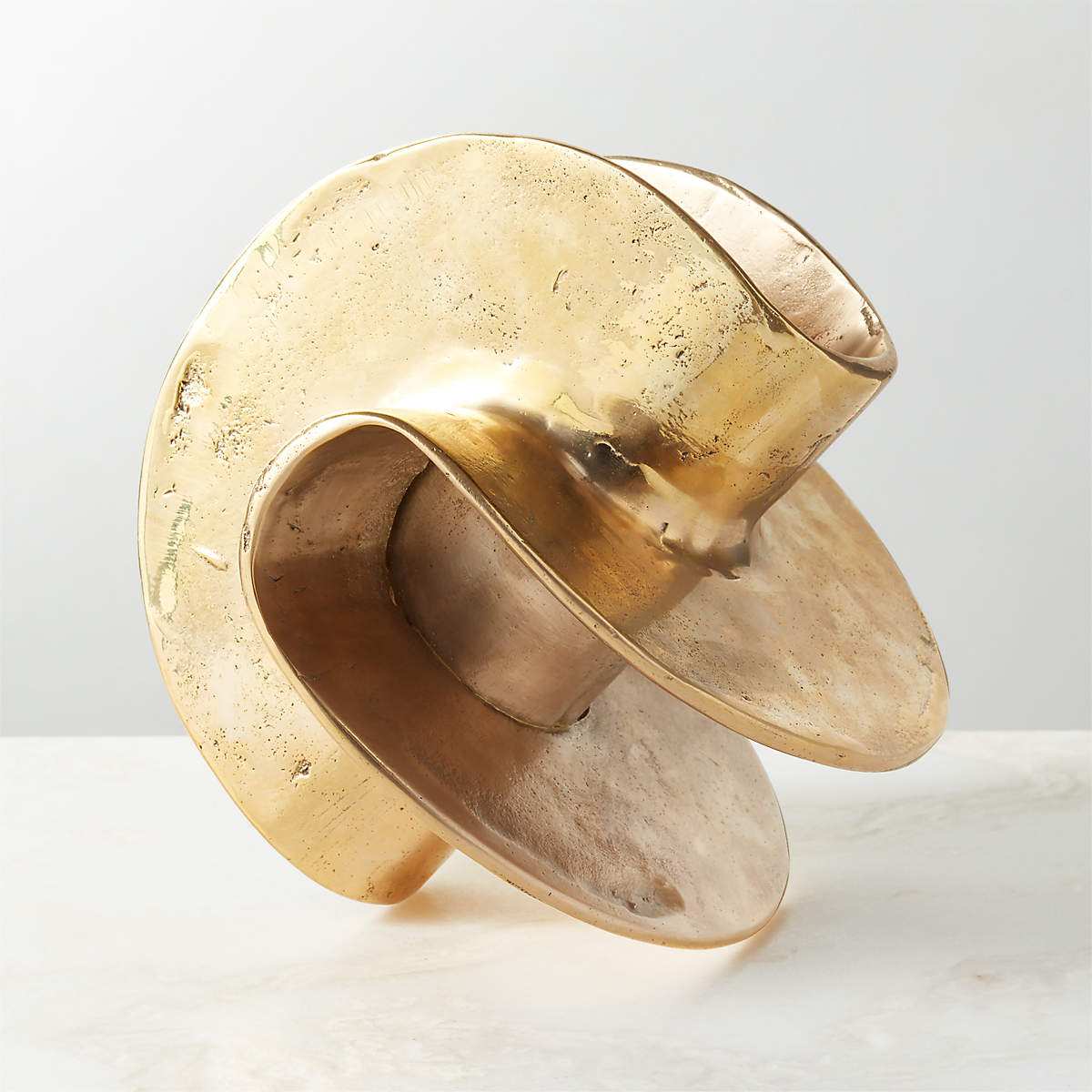 Euclid Cast Brass Decorative Object | CB2