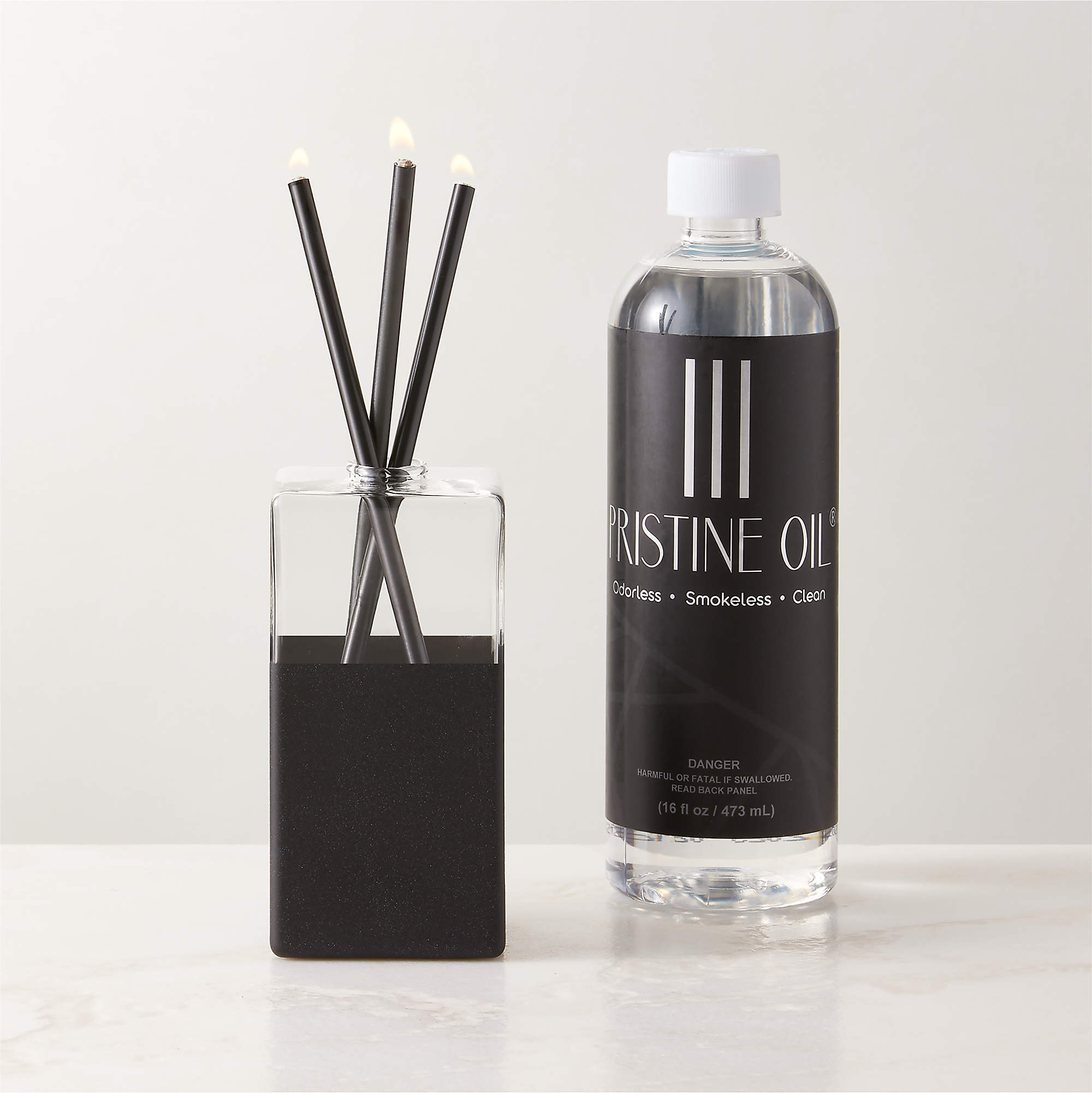 Everlasting Jarvis Black Candle Holder | CB2