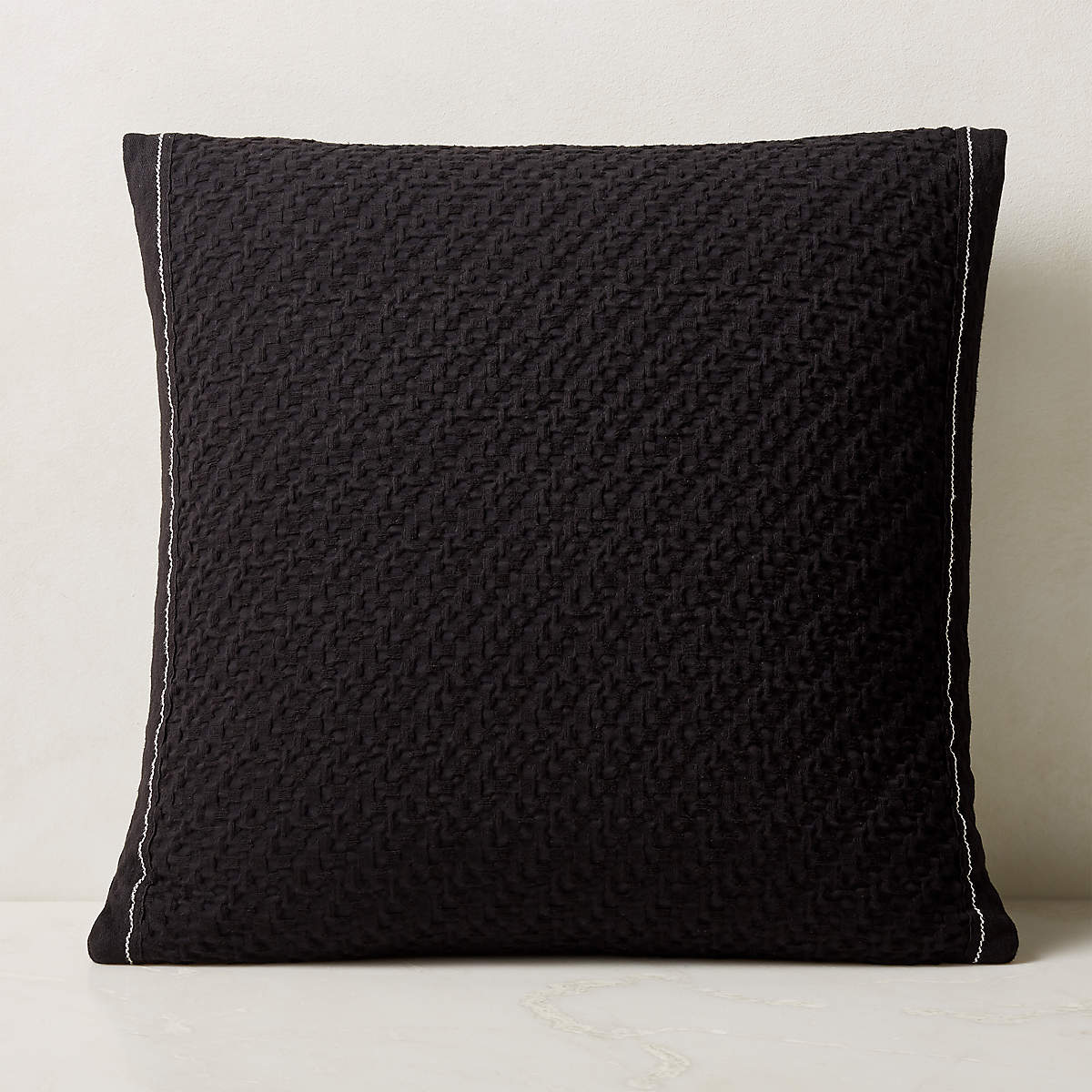 Evora Black Throw Pillow 23" | CB2 Canada