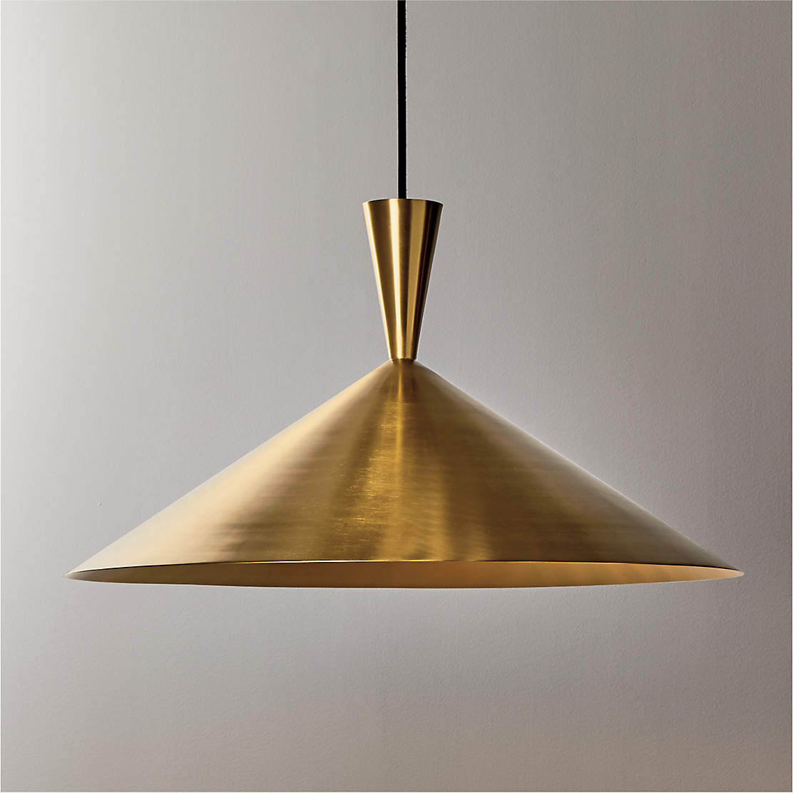 Brio Modern Polished Brass Pendant Light + Reviews | CB2 Canada